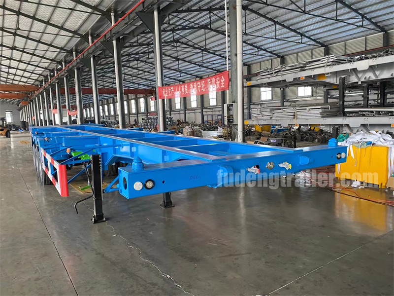 40FT Skeleton Semi Trailer - Buy 40ft container trailer, 20ft container ...