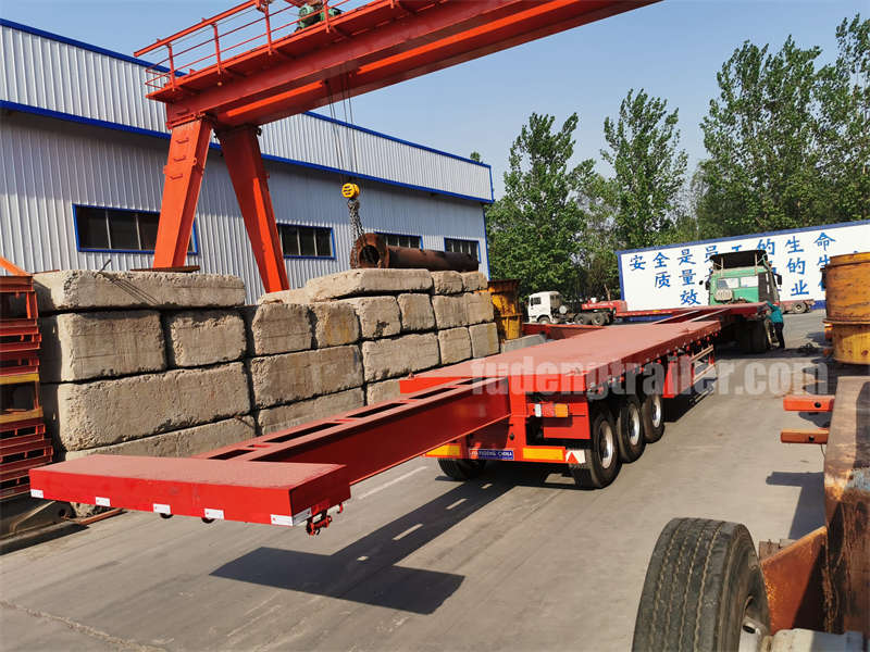 40ft Extendable Flatbed Semi Trailer - Buy flatbed semi trailer ...